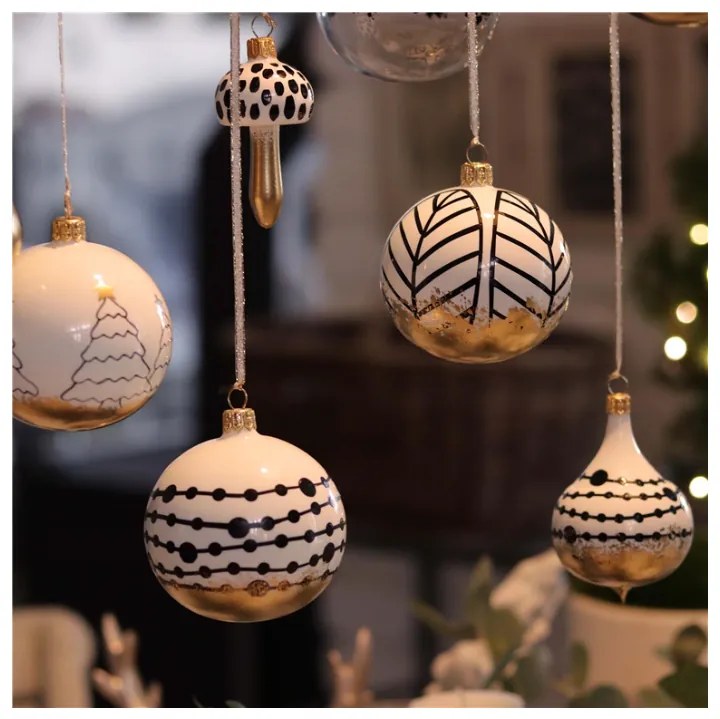 Decor by Glassor Vánoční ozdoba s dekorem řetězu