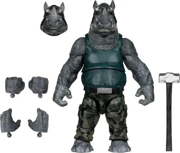 Akční figurka McFarlane Toys TMNT Page Punchers - Rocksteady 17 cm Vícebarevná