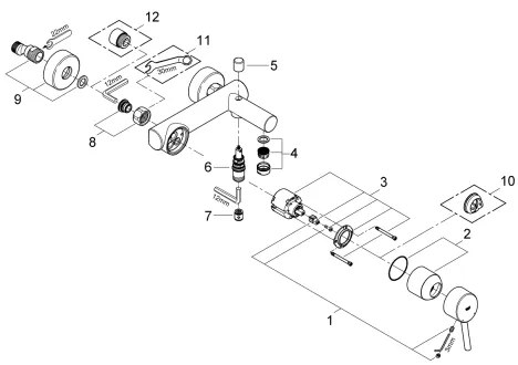 GROHE 32211001 - Vanová baterie CONCETTO DN 15 lesklý chrom
