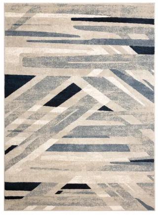 koberec Vlna NAIN Geometrický 7706/51955 béžový / modrý velikost 160x230 cm | krásné koberce cz