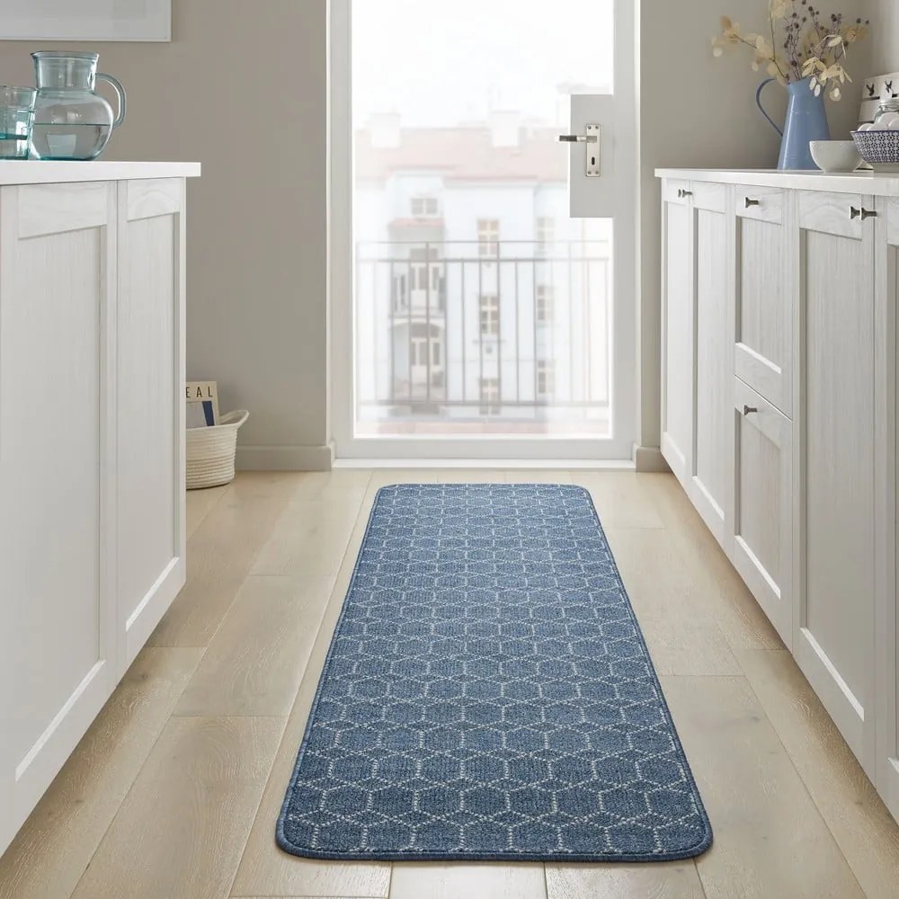 Tmavě modrý pratelný běhoun 57x230 cm Argyll – Flair Rugs