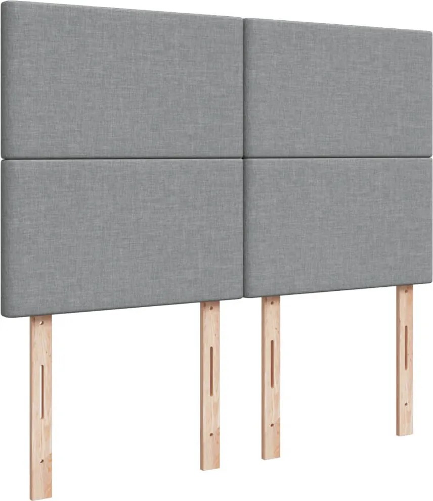 Box spring postel s matrací světle šedá 140 x 200 cm textil 3291296