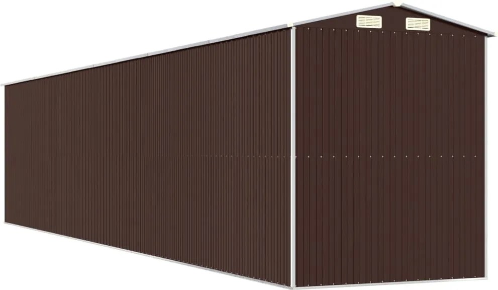 Zahradní kůlna tmavě hnědá 192 x 938 x 223 cm pozinkovaná ocel 3147469