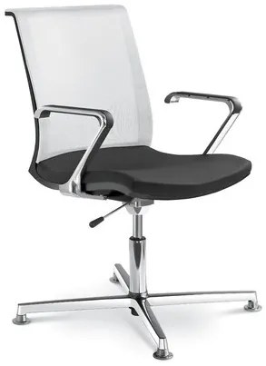 LD seating Kancelářská židle LYRA NET 203-F34-N6 BR-795-N6 pevné područky z leštěného hliníku s PU krytkou LÁTKY 2 / VALENCIA, XTREME, ASPECT, STYLE, CURA 2021 SÍŤOVINY NET