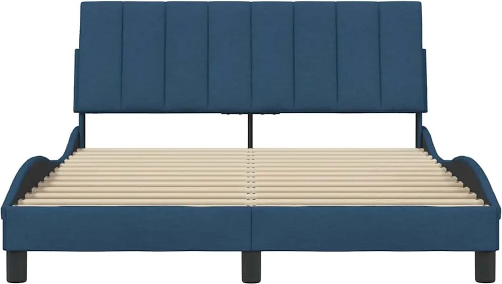 Rám postele bez matrace Hanko modrý 140 x 190 cm textil 3310390