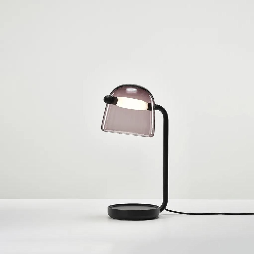Rafinovaná stolní lampička Mona Table Dekor: Černá montura / Kouřové sklo