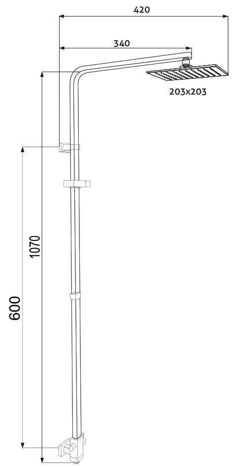 Mereo sprchová souprava Quatro a sprchová baterie Zuna 100mm CB609AZ