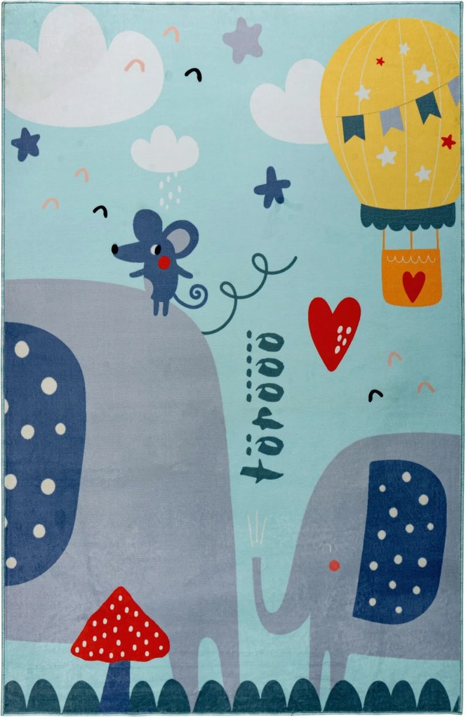 Obsession, Dětský kusový koberec Magic Kids ML 105 Cuel, 115 x160, modrá, dětský pokoj