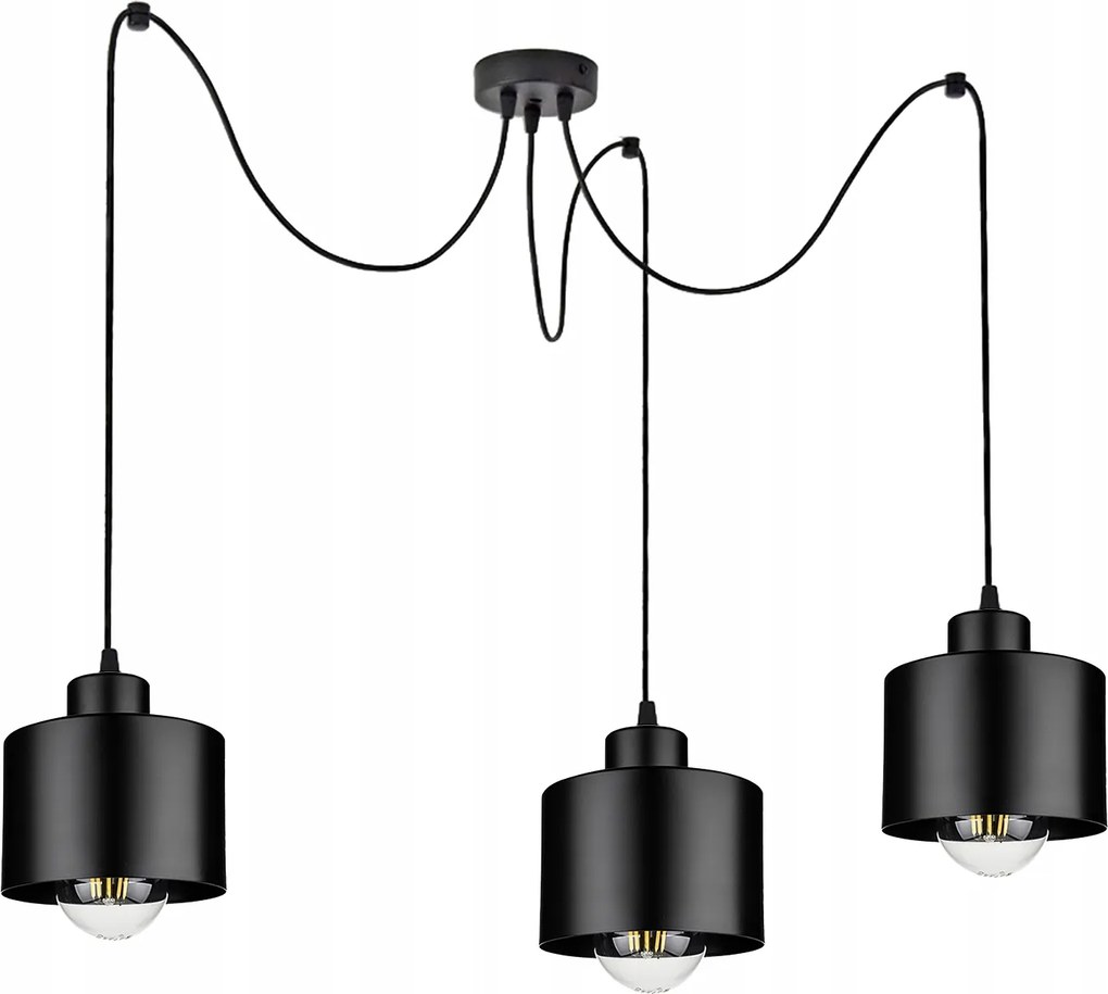 Závěsná Stropní Lampa Lustr Pavouk Edison Loft