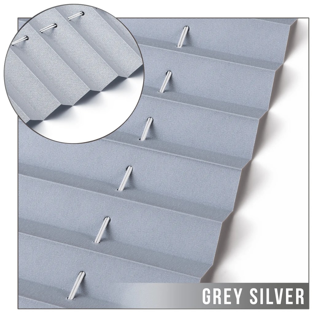 Plisa Termoizolaení plisovaná roleta Grey Silver 96 cm x volitelná výška