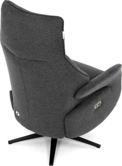 Polohovací křeslo šedé, elektrické TV-B3973 GREY2