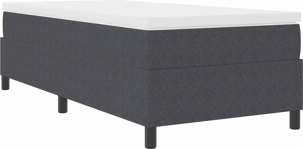 Rám platformy Tmavě šedá 90 x 200 cm Žebrovaná látka 3337388