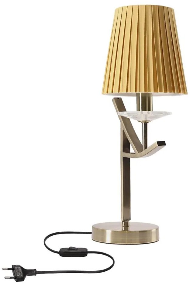 Stolní lampa VITORIA 1xE14/40W/230V žlutá/mosaz