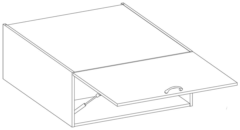 SIENA | horní skříňka 80 NAGU-36 1F výklopná | 80 cm | HLUBOKÁ | černá