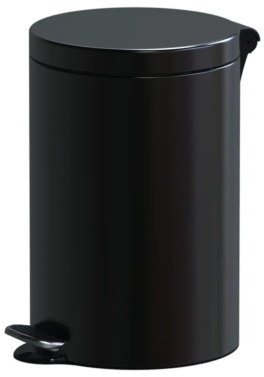 Nášlapný odpadkový koš, 12 L, lakovaný černý
