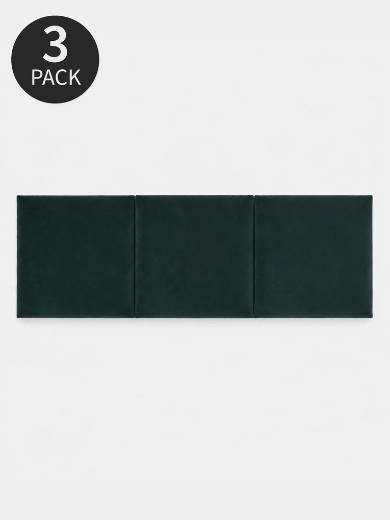 Sinsay - Čtvercové čalouněné panely 3 pack - tmavě zelená