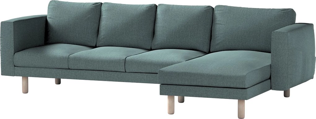 Potah na pohovku IKEA Norsborg 4-místná se šezlongem barva modrá látka pletený vzor