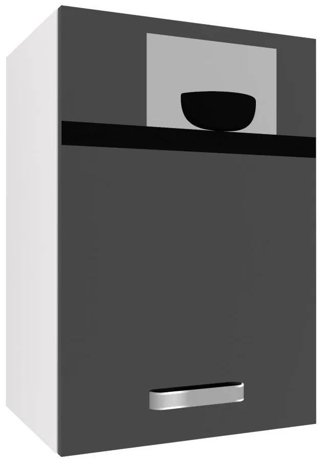 Kuchyňská skříňka Belini horní 40 cm černý lesk  INF SG40/1/WT/B/0/F