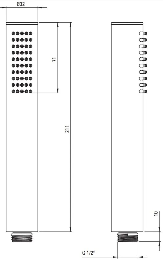 Deante Silia, ruční sprcha, 1-funkční, zlatá matná, DEA-NQS_R51S