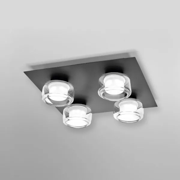 Osram -LED Koupelnové stropní svítidlo ORBIS FLAME 4xLED/5,5W/230V IP44 černá