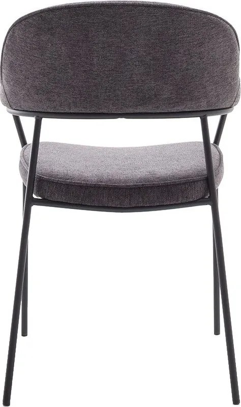 Tmavě šedá jídelní židle s područkami Kindersley – Unique Furniture