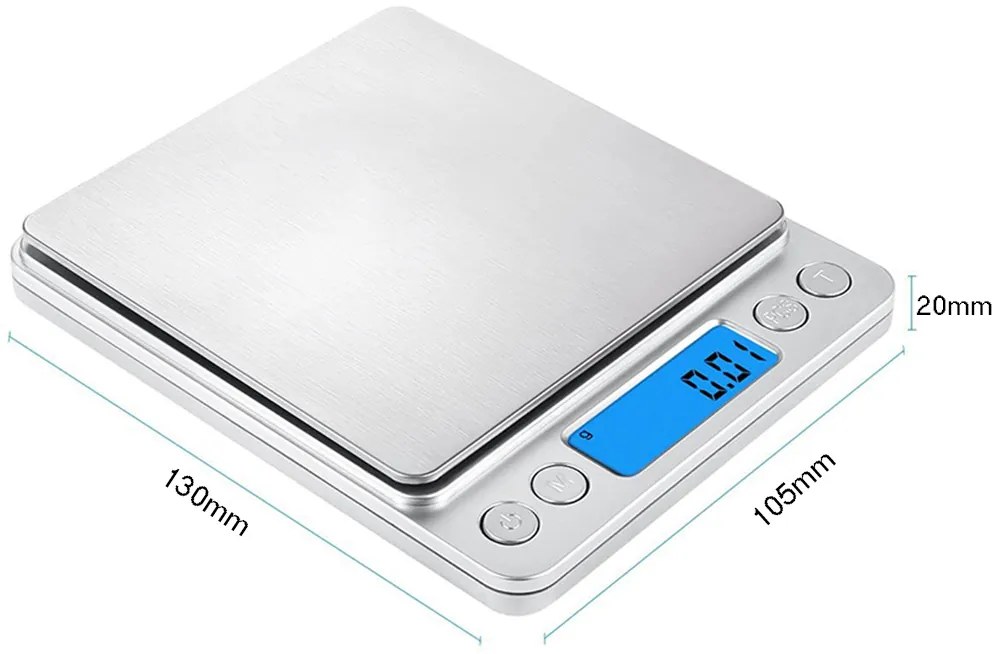 Verk 17066 Kuchyňská váha digitální, 0,01 g - 500 g