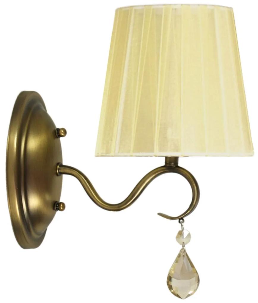 Nástěnná lampa v klasickém stylu FLORENCE, 1xE14. 40W, patina Clx