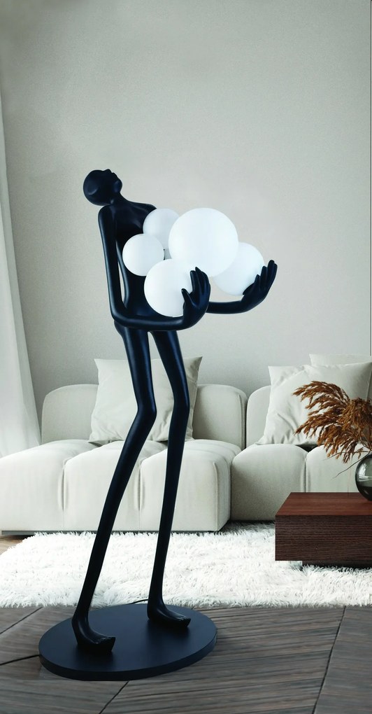 Designová stojací lampa Atlas B