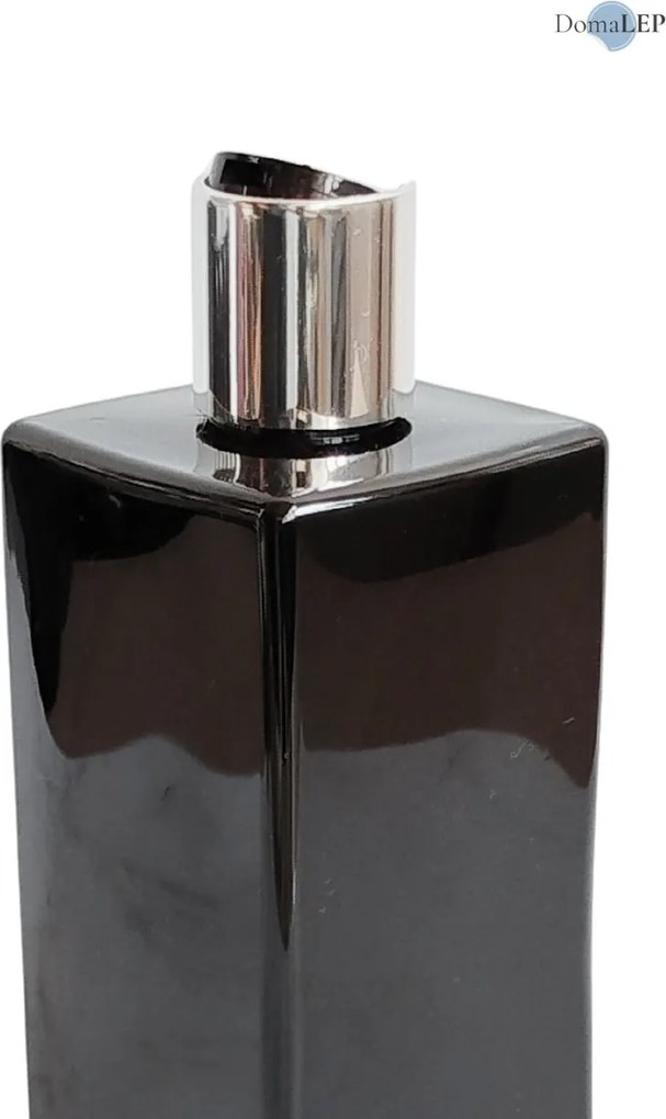 Dávkovač na mýdlo 500 ml černý s černo-stříbrným DISC TOP LUNA