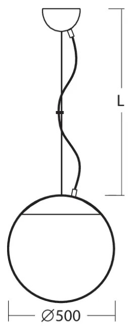 Osmont 20041 Adria L4, náhradní opálové sklo, prům.50cm