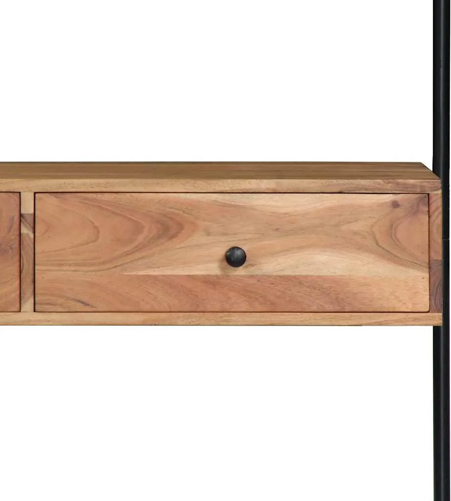 Nástěnný psací stůl 90 x 40 x 170 cm masivní akáciové dřevo 247694
