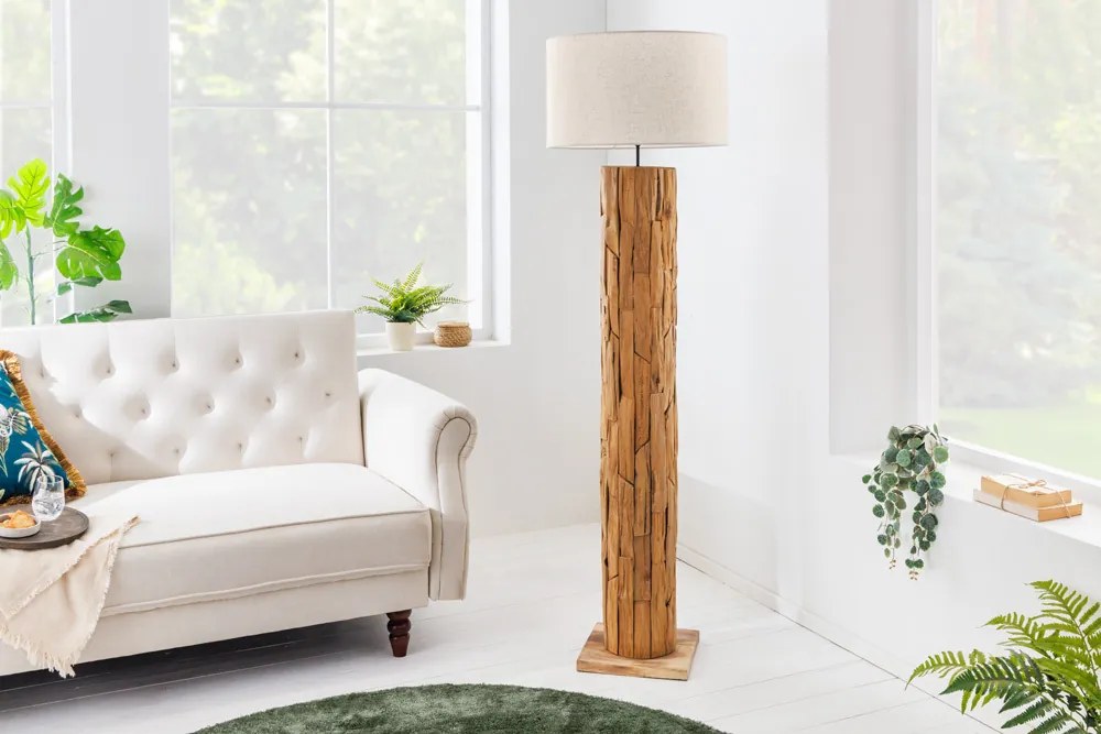 Designová stojanová lampa Nash přírodní