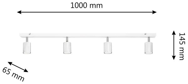 LED Bodové svítidlo TUNE 4xGU10/4,8W/230V matný chrom/bílá