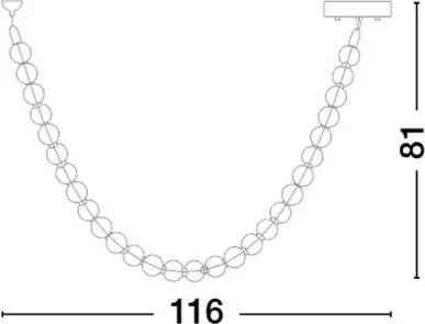 Závěsné LED svítidlo NOVA LUCE PERLA 48W 3000K 9186955