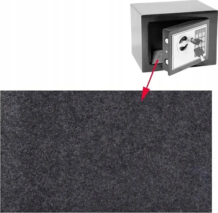 RETOO Elektronický trezor s PIN kódem Retoo E058 - černý