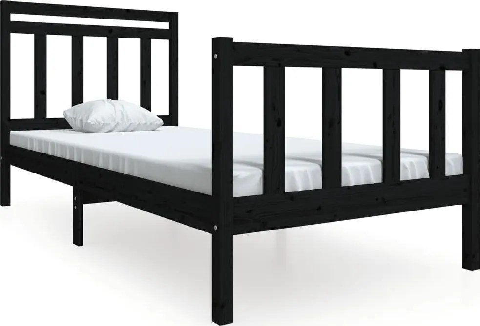 vidaXL Rám postele masivní dřevo 100 x 200 cm [3100952] Barva: Bílá