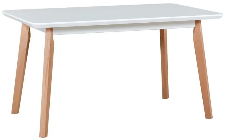 stoly/jidelni-stul-oslo-7 deska stolu bílá, podnož grafit , nohy černá