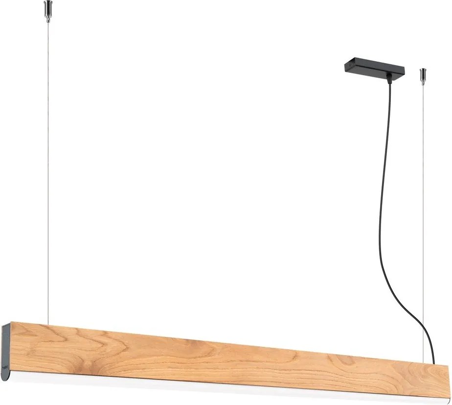 LED závěsné svítidlo z masivního dřeva v přírodní barvě LYKKE – Thoro