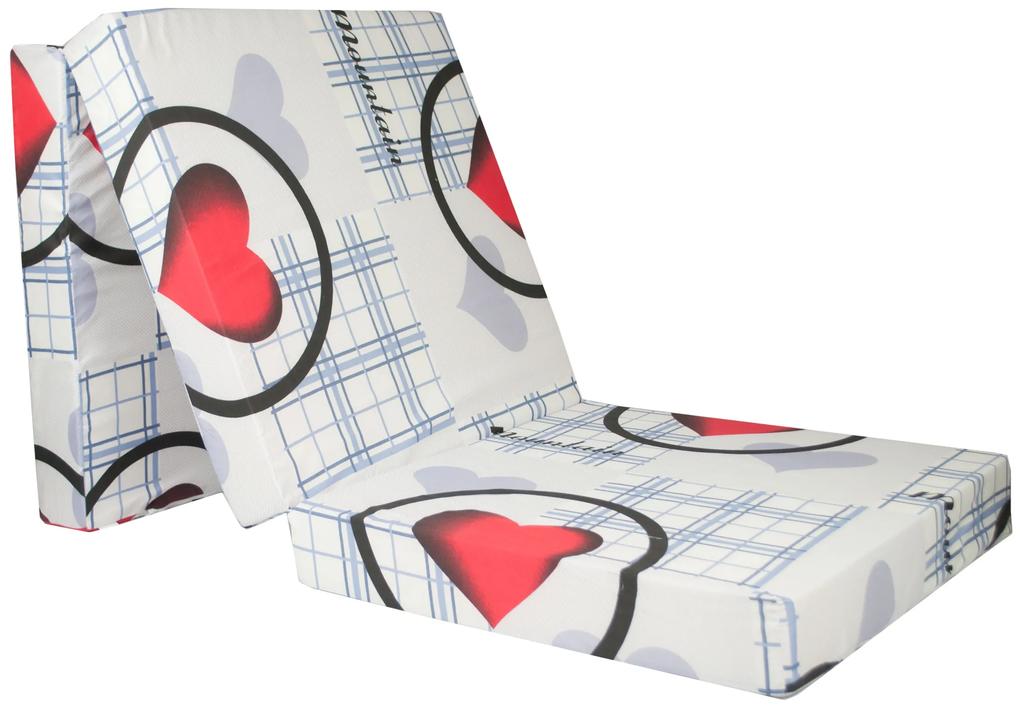 Skládací matrace pro hosty Srdce 10 cm