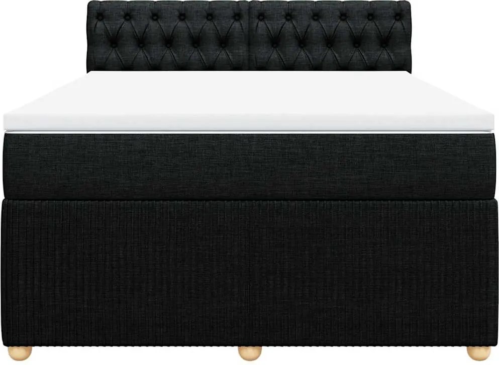 Box spring postel s matrací černá 140 x 190 cm textil 3287460
