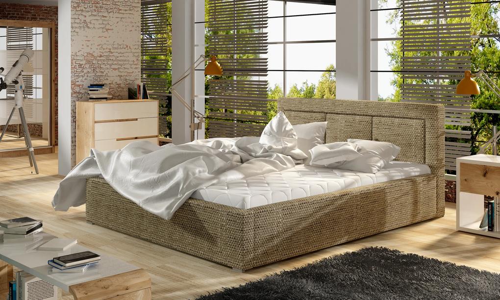 Čalouněná postel BELLA cappucino 200x200cm