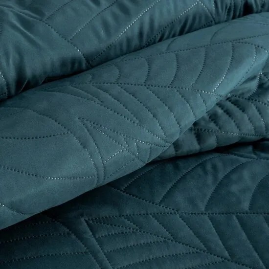 Moderní přehoz na postel Boni tmavě tyrkysový Šířka: 170 cm | Délka: 210 cm