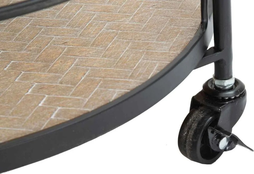 Designový servírovací vozík Abhilash 40 cm černý / hnědý