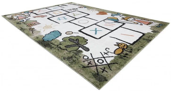 Dywany Łuszczów, Dětský kusový koberec Fun Hop green, 160x220, vícebarevná, dětský pokoj