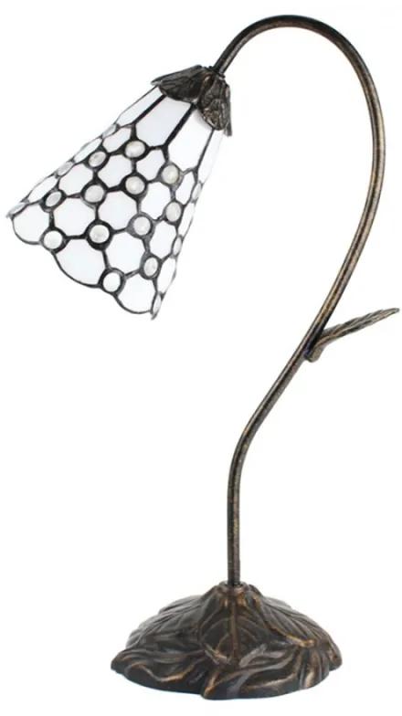 Stolní Tiffany lampa kamínky TransparentEye – 30x17x48 cm