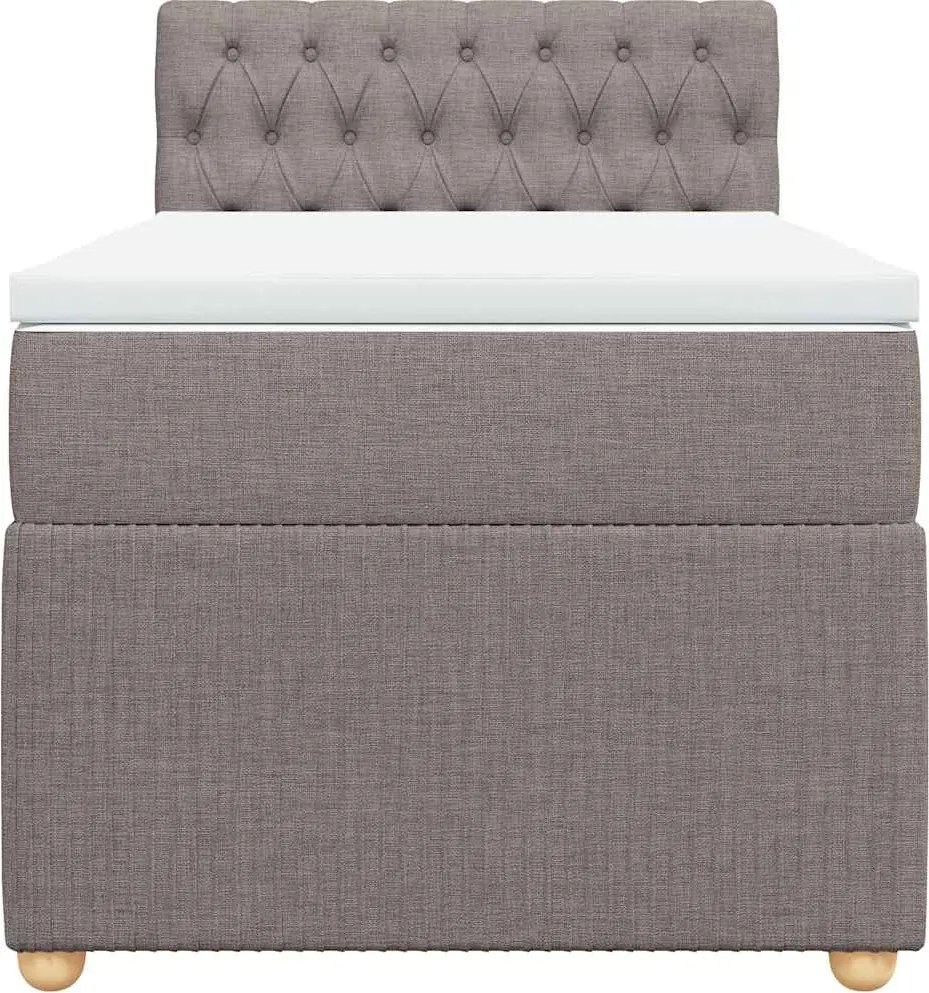 Box spring postel s matrací taupe 80x200 cm textil 3289594