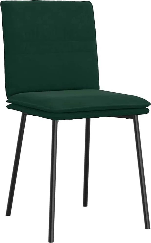 Jídelní židle 4 ks tmavě zelené samet 3315346