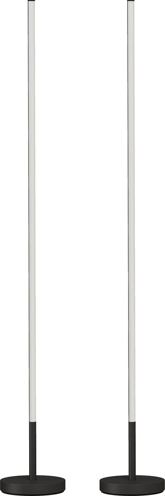 HOMCOM Rohové LED stojací lampy, sada 2 ks, 150 cm, černé