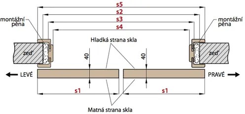 Posuvné dveře na stěnu Magnólie 1 Světle šedý ST CPL