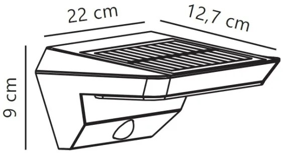 Nordlux - LED Solární nástěnné svítidlo se senzorem AGENA LED/5W/3,7V IP44